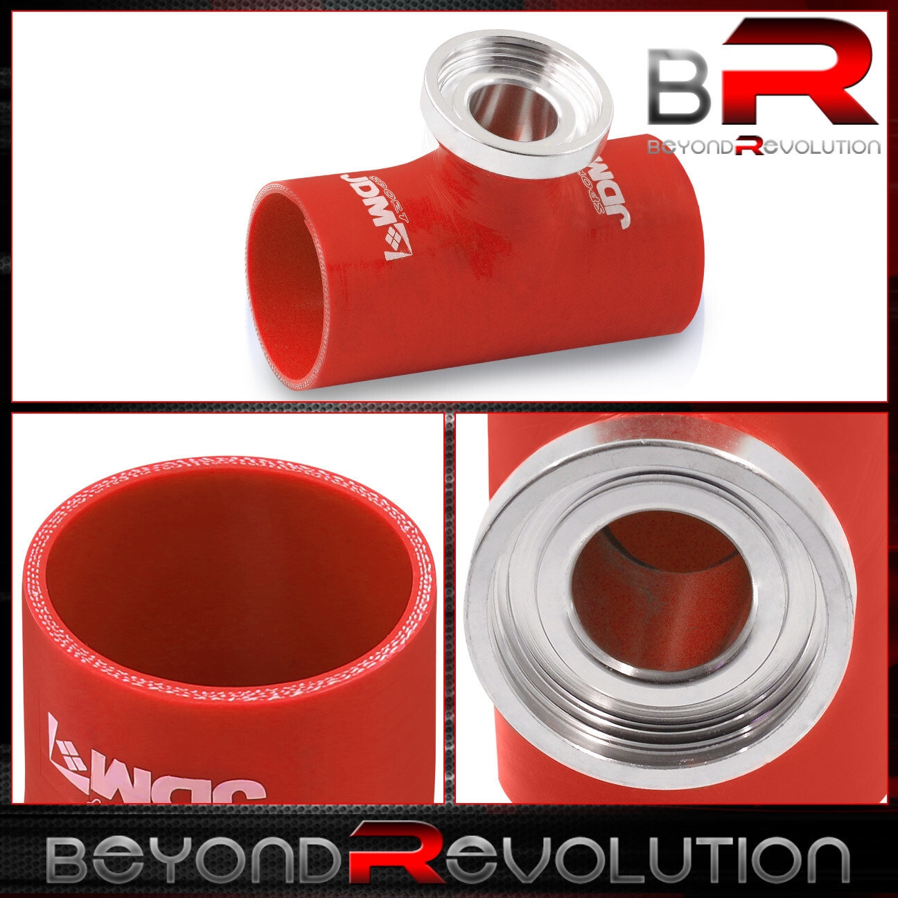 For GMC Sierra Yukon XL 2.5" Turbo SSQV/SQV BOV Flange Red Silicone ...