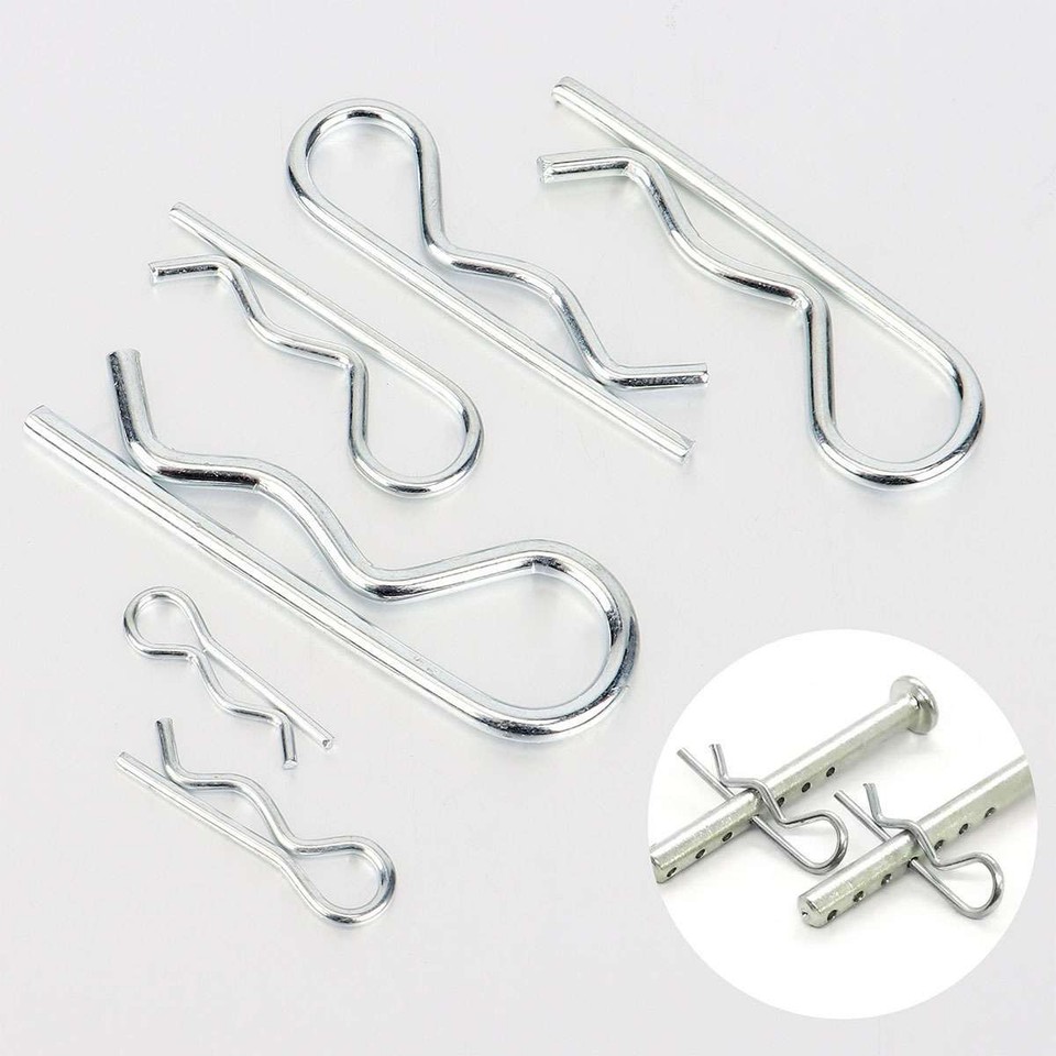 100 Pcs Cotter Pins, R Clips Split Pins Assortment Kit, Disc Caliper ...