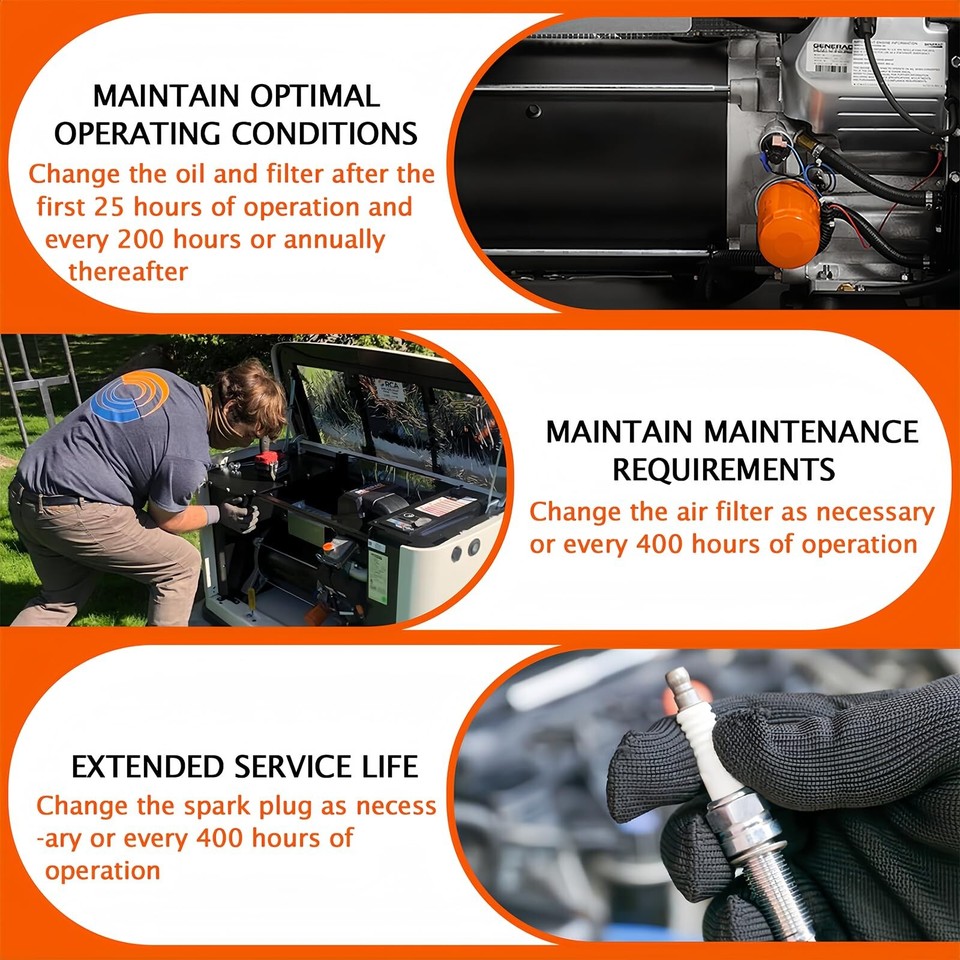 6485 Maintenance Kit with UGP Replacement air Filter for Generac ...