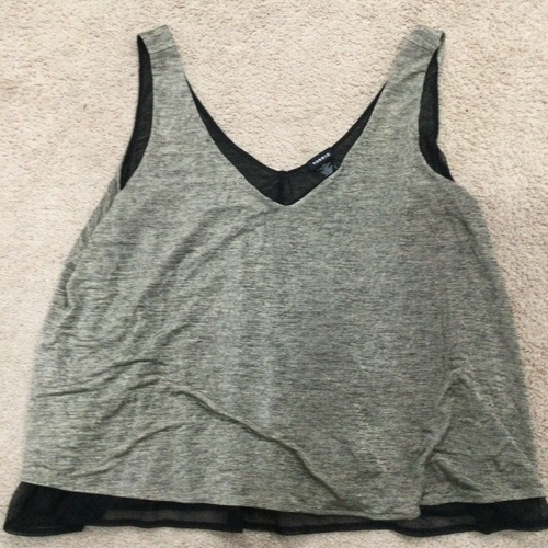 Torrid Women’s Plus Sz 2 Metallic Gold Bronze Black Underlay Flowy Tank ...