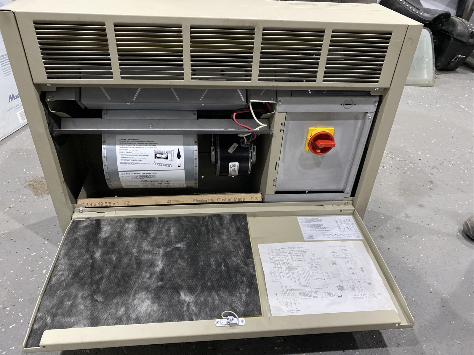 TPI Cabinet Electric Unit Heater 3PH 6300/T Series Beige NEW 63 ...