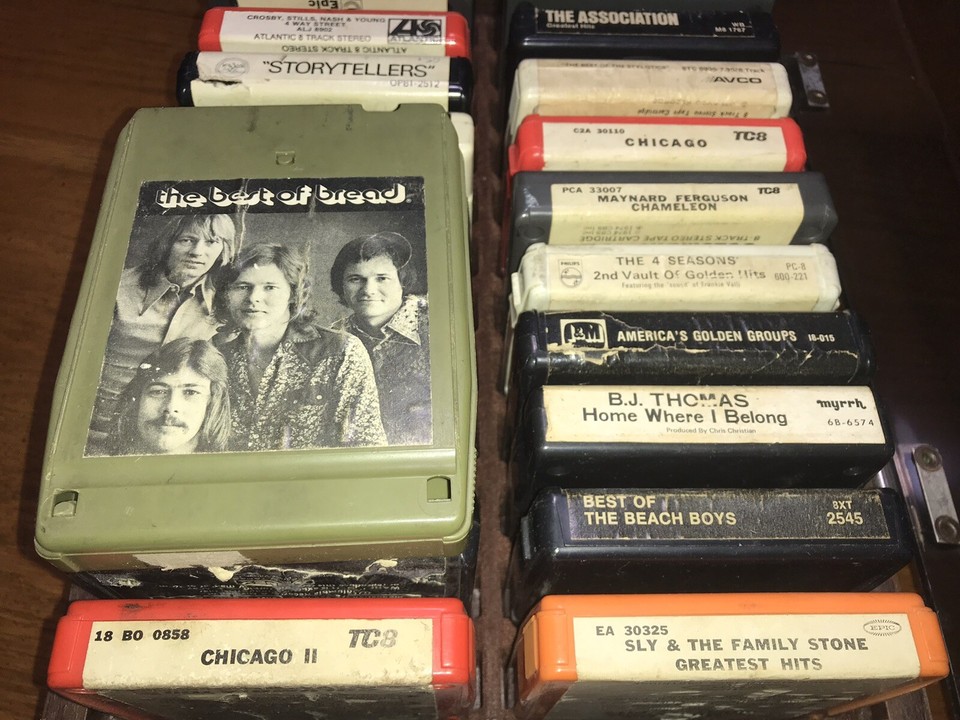 Lot Of 24 Vintage 8 Track Tapes W/Box - Classic Sly, Chicago ...