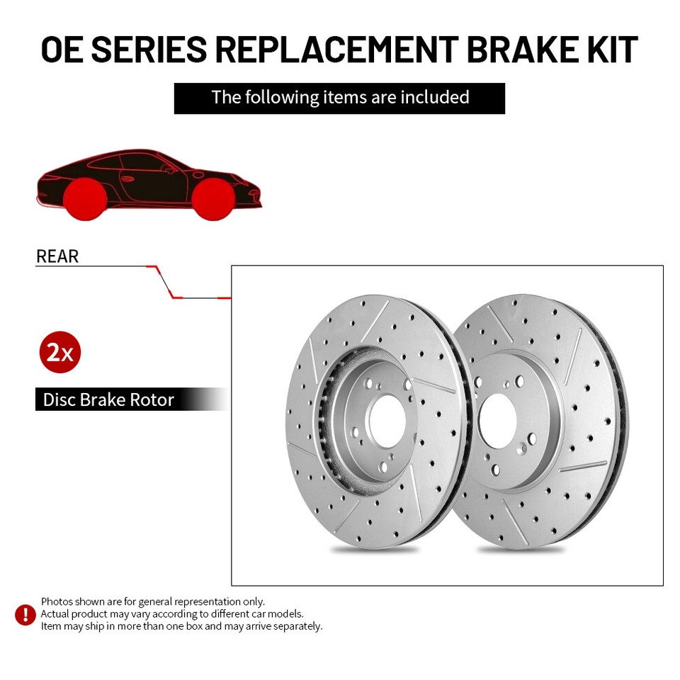 Front Rear Brake Rotors Kit For Ford Fusion Mazda 6 Lincoln Mkz Zephyr ...