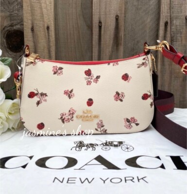 NWT Coach C7973 Jes Baguette Crossbody With Ladybug Floral Print in ...