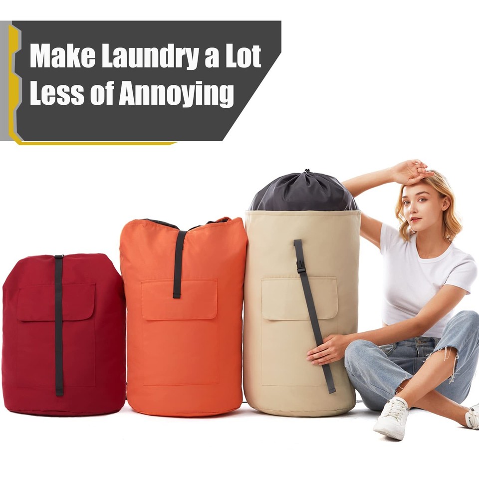 Heavy Duty Laundry Bag 115L Sturdy Laundry Backpack Bag Extra Large ...