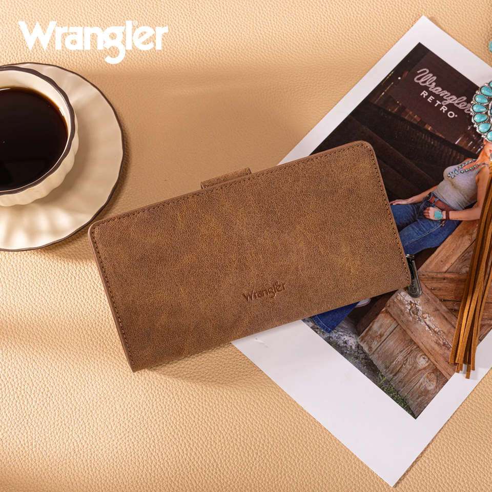 Wrangler Western Floral Tooled RFID Wallet | eBay