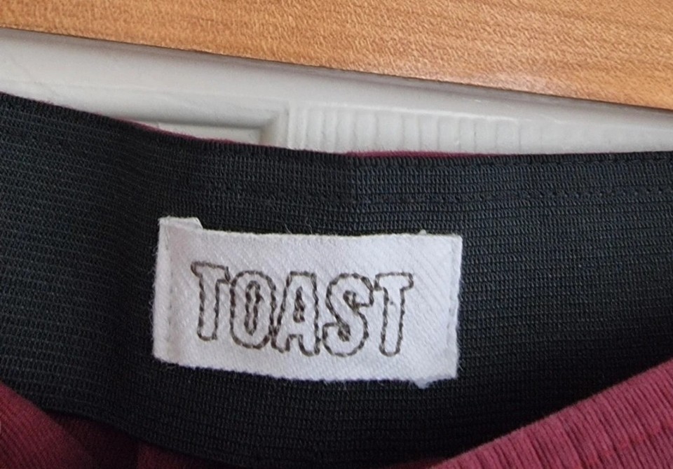 Toast Women's Burgundy Jegging Style Skinny Pants Trousers Zip Size UK ...