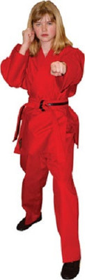 Tae Kwon Do Lightweight V-neck Uniform Gi Child Youth Adult TKD - Red ...