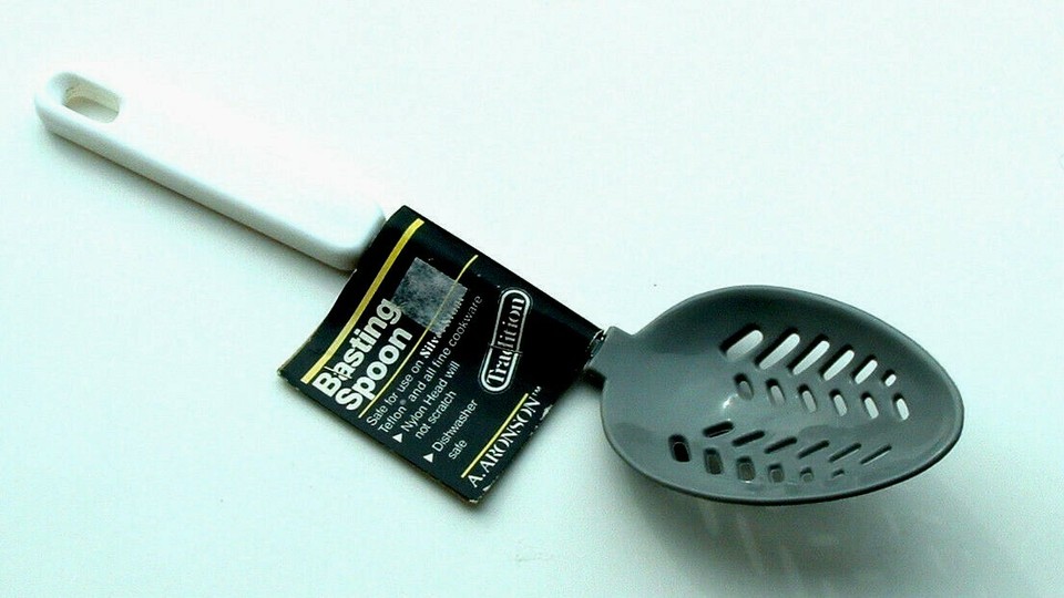 Aronson Nylon Gray Slotted Spoon Chrome Staff 12inch | eBay