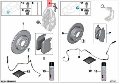 Genuine BMW BMW I M3 X3 M X4 X5 X6 REPAIR KIT FOR EXPANSION SPRING ...
