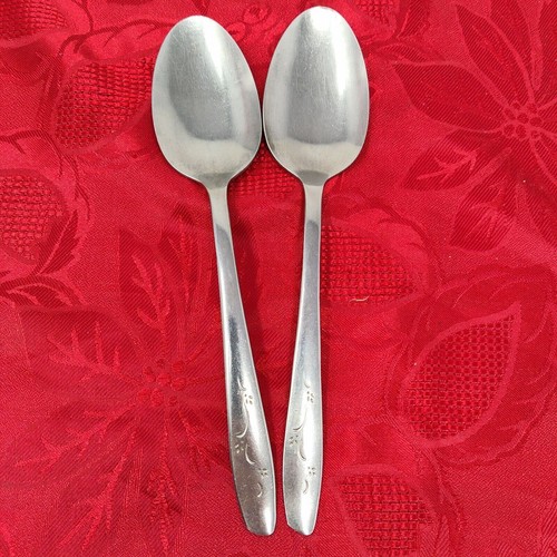 2X MARDI GRAS Stainless Silco Serving Spoon USA Silverware Flatware | eBay