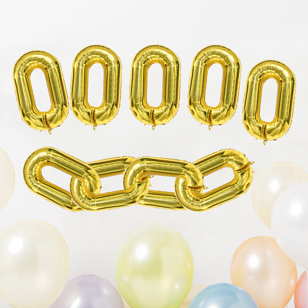 16inch Foil Chain Balloon Giant Retro Theme For 80s 90s Party Weddings ...