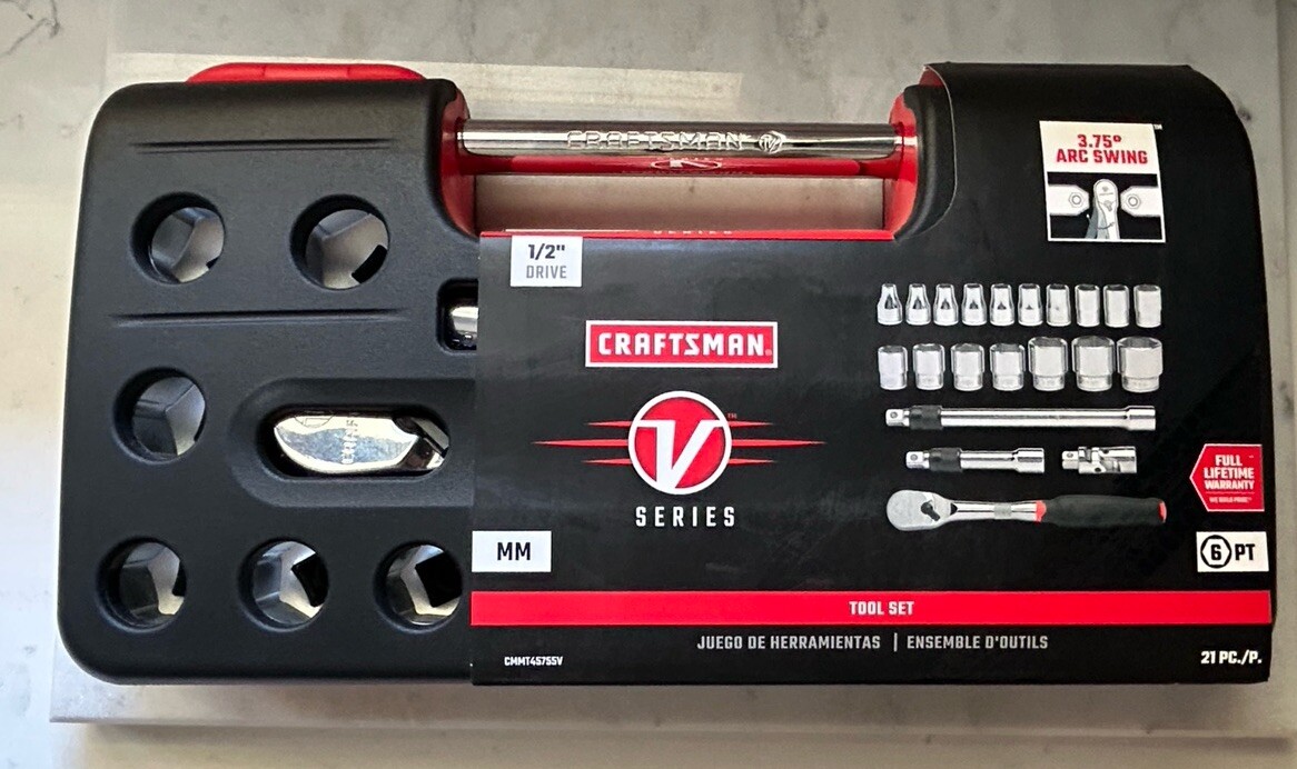 CRAFTSMAN V-Series 21-Piece TOOL SET 1/2'' DRIVE MM Brand NEW TL-1 | eBay