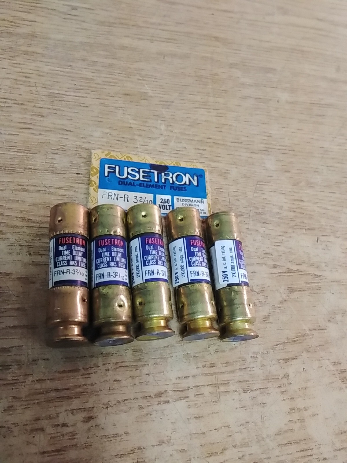 Lot Of 5 Bussman FRN-R-3 2/10 Fusetron Fuses Time Delay Clsss RK5 | eBay