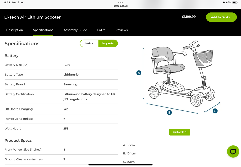 Li-Tech Mobility Scooter | eBay UK