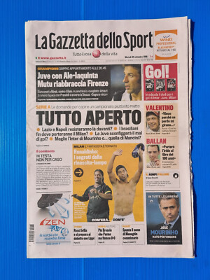 Gazzetta dello Sport 30 September 2008 Ronaldinho-Milan-Ballan-Juventus ...