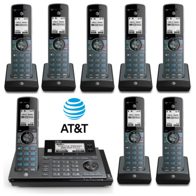 AT&T 8 Handset Cordless Bluetooth Smart Home Phone System CLP99587 ...