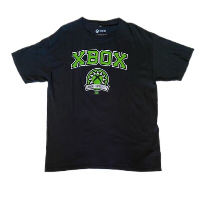 Xbox Gaming University 2001 Ripple Junction Men's Black Graphic T-Shirt ...