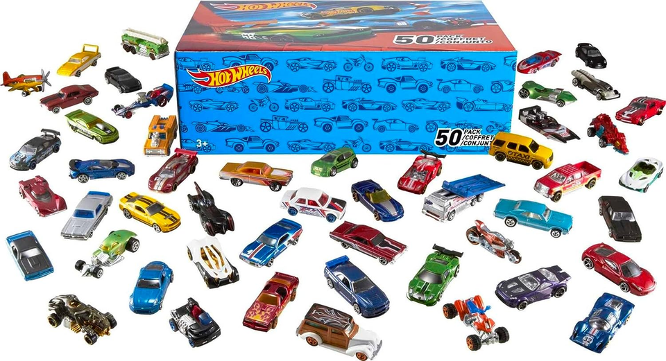 Hot Wheels Basic Toy Cars, Ultimate Starter Set 50 Pack Kids Play ...