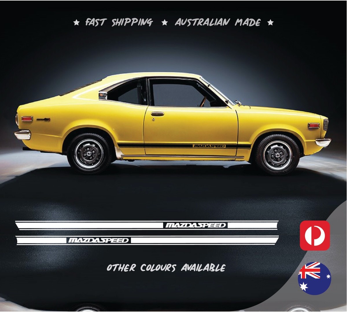 Mazda Rx3 Yellow Black Stripes