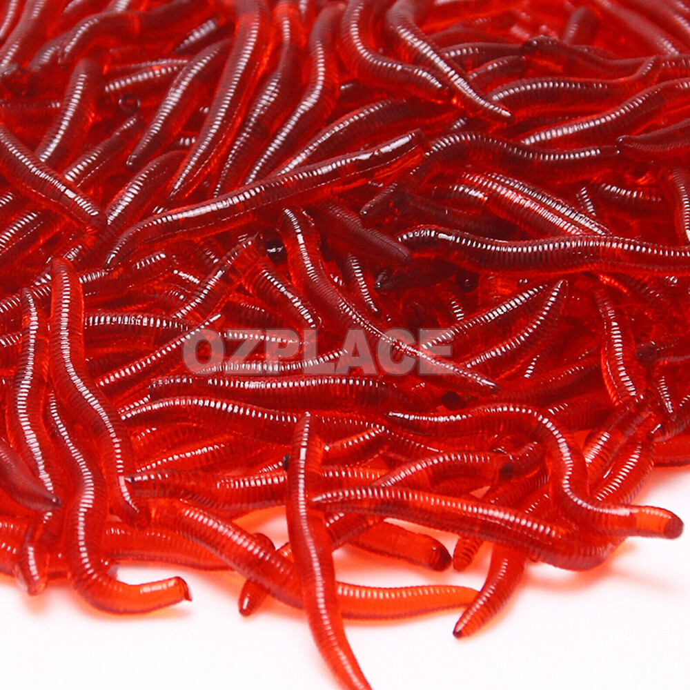 Bloodworm Soft Plastic Lure Fishing Worm Bait Red Blood Bloodworms ...