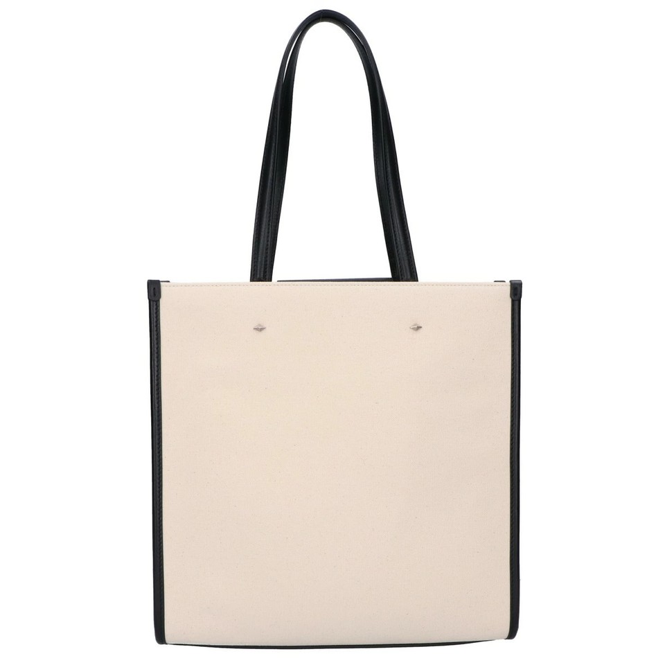 Jimmy Choo North South Canvas Logo Tote Bag White/Black Used | eBay