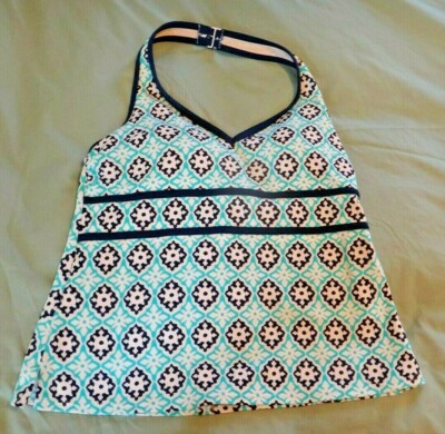 Lands End Halter Tankini Top Size 6 Flattering Empire Waist Free Ship ...