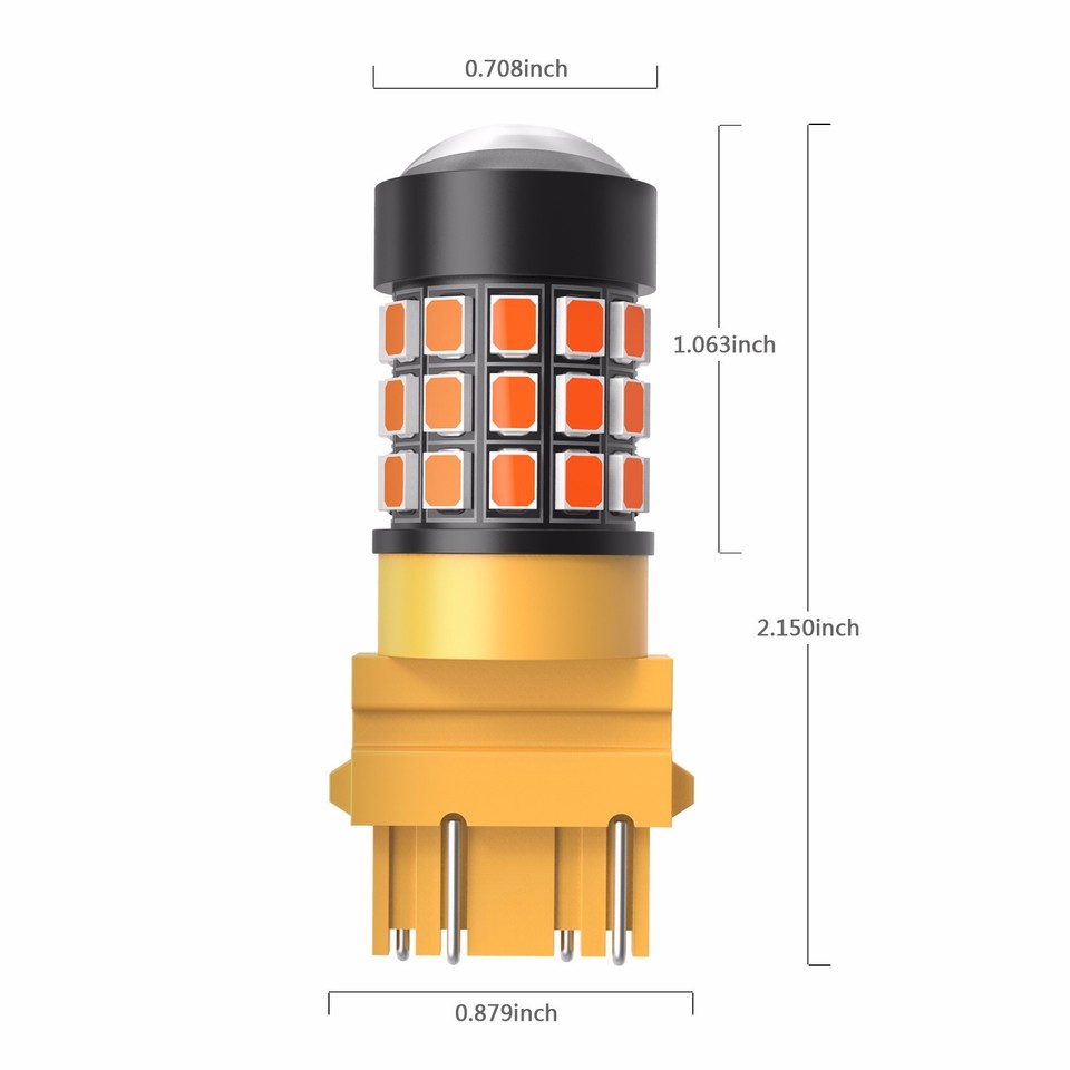 Alla Lighting Front Turn Signal Light 3457K Amber Yellow LED Bulbs for ...