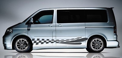 Fits Volkswagen Transporter Caravelle T5 T6 Side panel Flag splash ...
