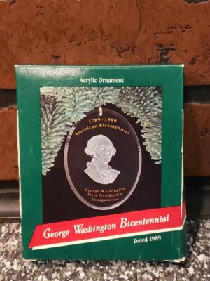 GENUINE Hallmark Keepsake 1989 Christmas George Washington Bicentennial ...