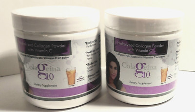 2 Pack Colageina 10 Hydrolyzed Collagen w/ Vitamin C orange Dietary ...