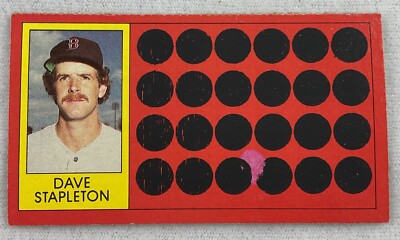 1981 Topps Scratch-Off Baseball Card #048-Dave Stapleton, Boston Red ...