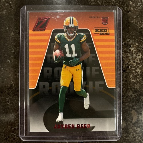 2023 Panini Zenith Jayden Reed #153 Red Zone Rookie Card Green Bay ...
