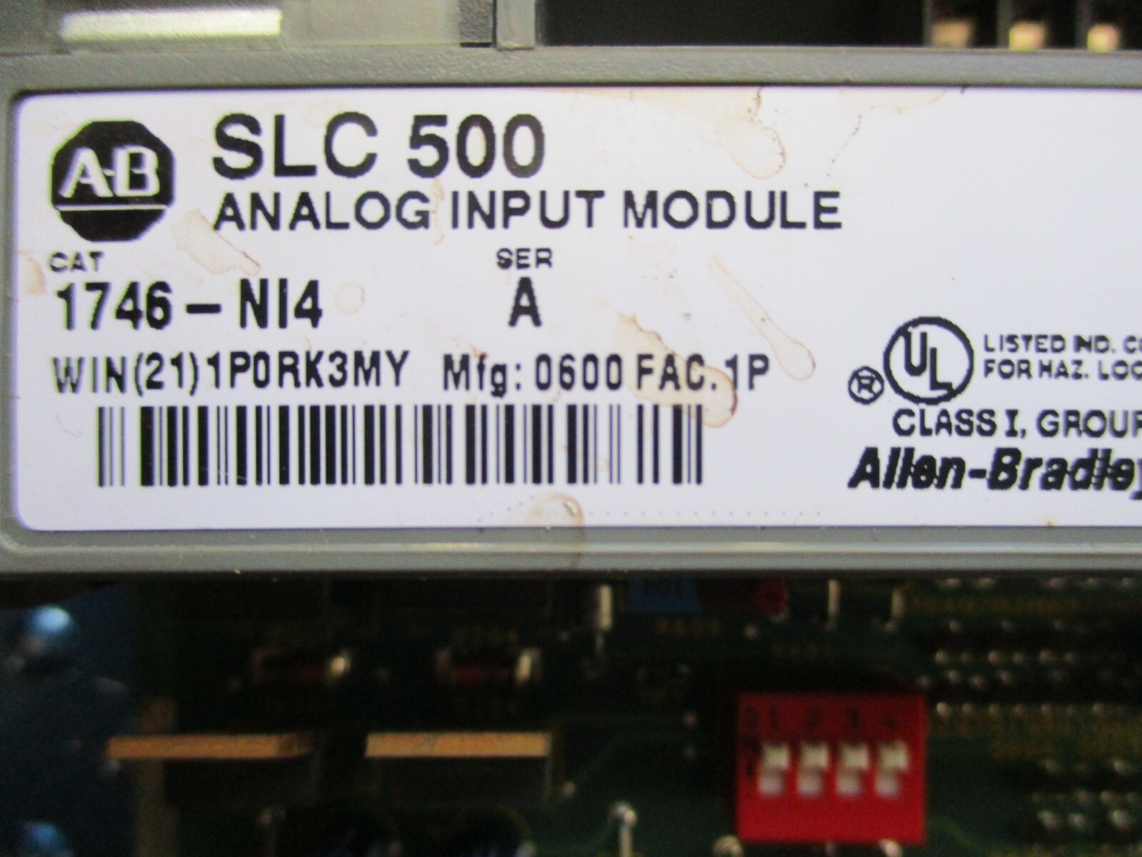 ALLEN BRADLEY ANALOG INPUT MODULE SER A 1746-N14 | eBay