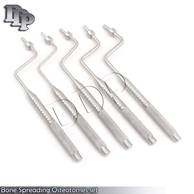 SET OF 5 BONE SPREADING OSTEOTOME OFFSET CONCAVE TIP SINUS LIFT IMPLANT ...