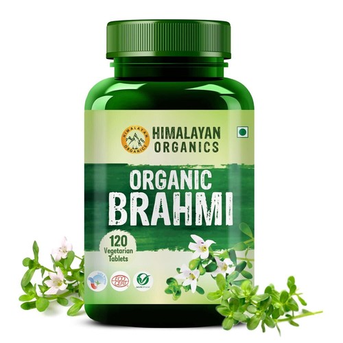 Himalayan Organics Brahmi Tablets Pure Herbs for Mind Wellness 120 TAB ...