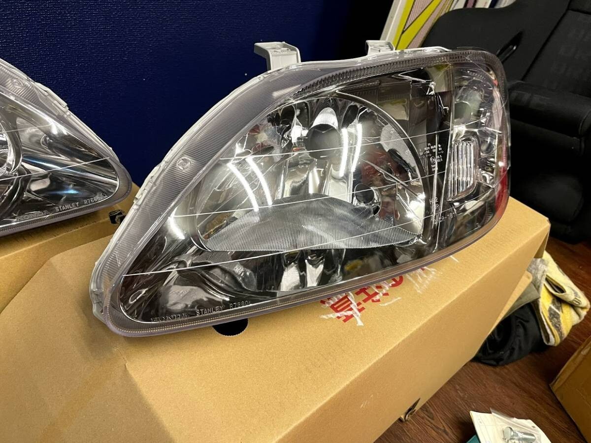 OEM 99-00 HONDA CIVIC EK9 TYPE-R Headlight RH LH Set STANLEY EK4 SiR Si ...