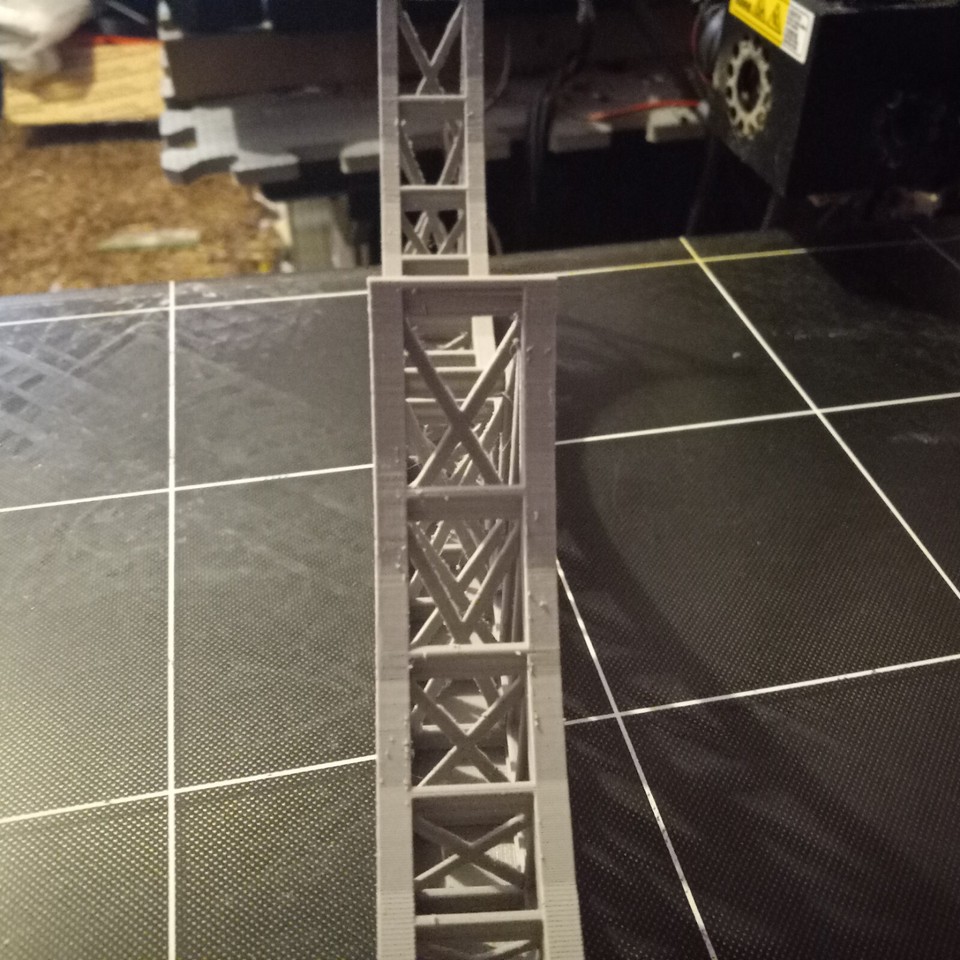 18 Inch N Scale Railroad or Vehicle Truss Double Arch Bridge 3D Printed ...