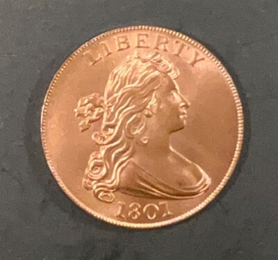 1801 Draped Bust Half Cent Fantasy Overstrike on Half Cent by Daniel ...