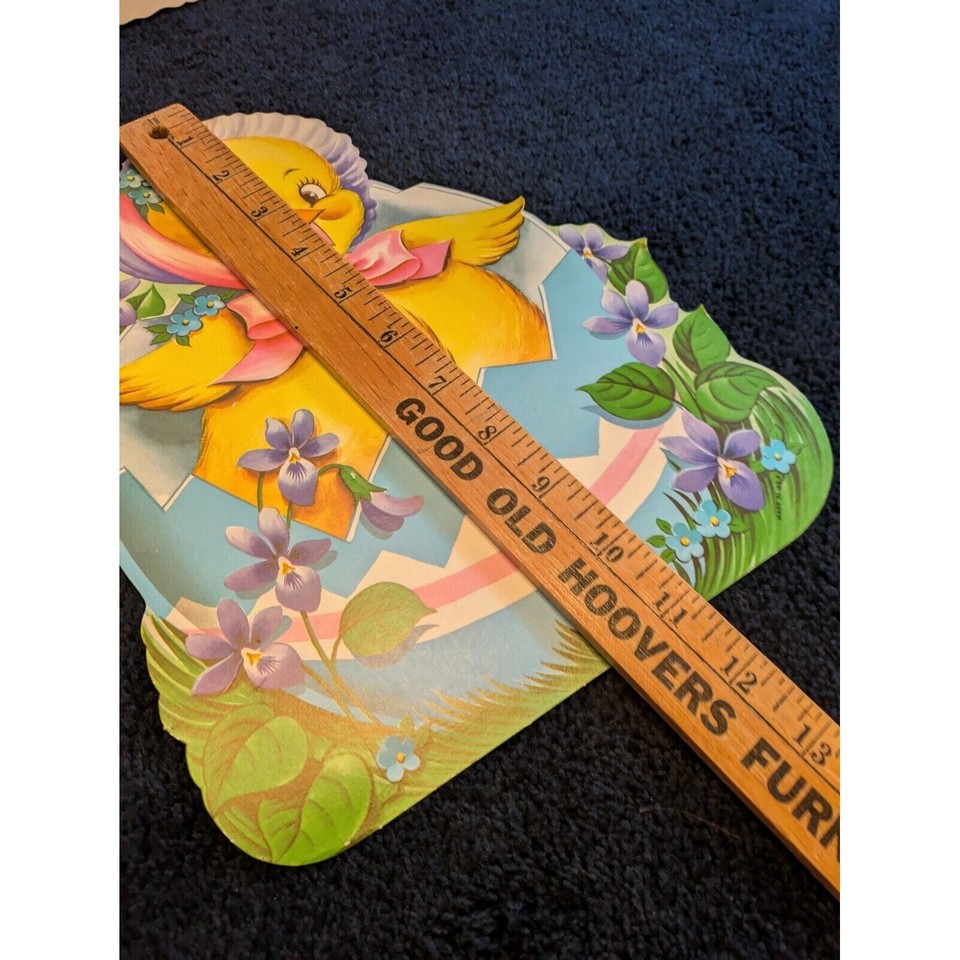 1958 Easter Bunny Chick Easter Eggs Purple Flowers Die Cut Lot 4 ...