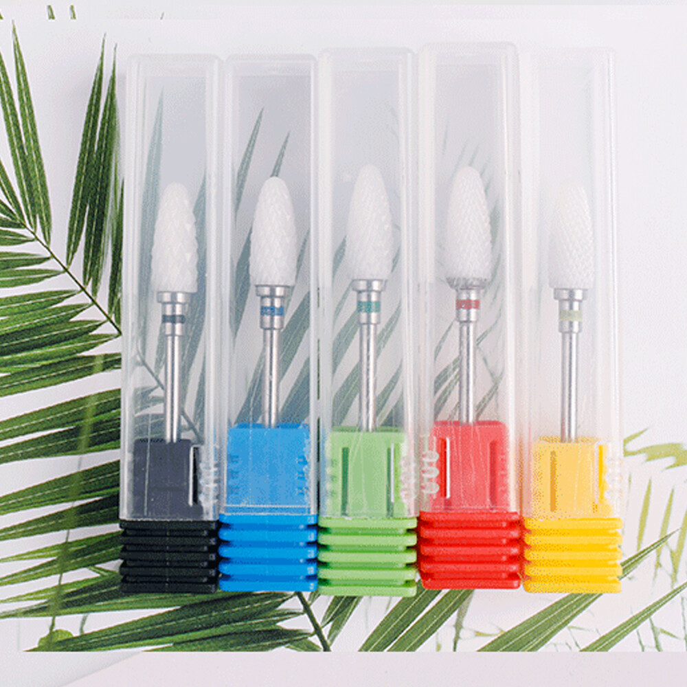 Nail Drill Bits Ceramic Manicure Set Pedicure Art Tools Electric File ...