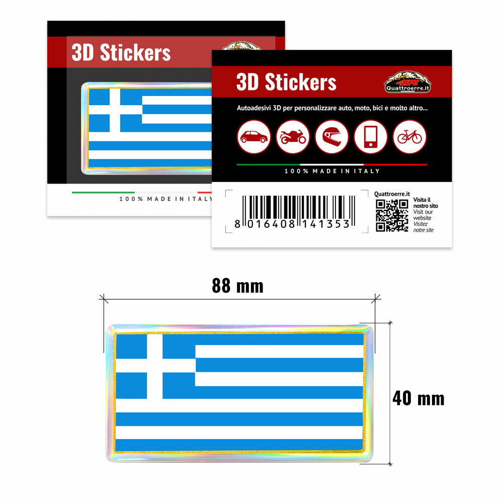 Sticker 3D Flag Greece HQ | eBay