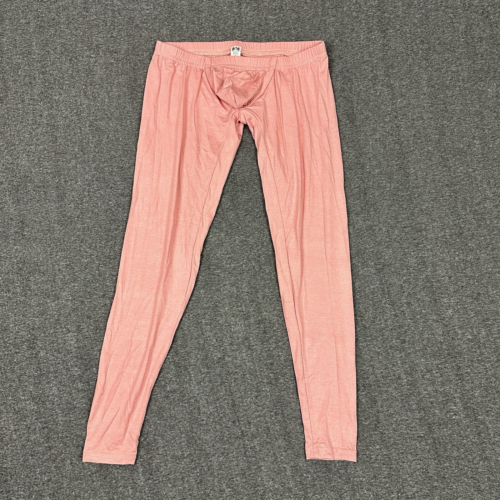 N2N Bodywear Men's Low Rise Lounge Stretch Pouch Tights Small Peach Gym ...