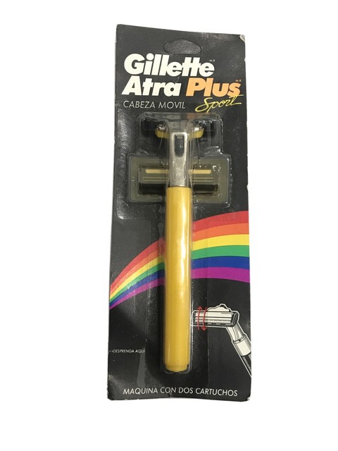 Gillette Atra Plus Sports Razor w/ 2 Blades (YELLOW) - Made in Mexico ...