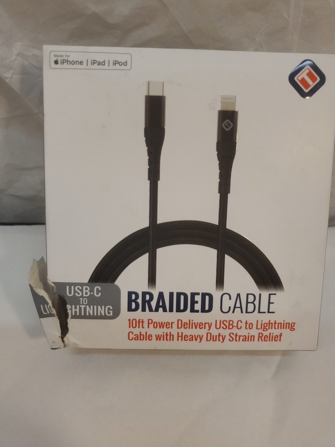 Tekya 10 ft USB-C to Lightni Braided Cable - Black | eBay