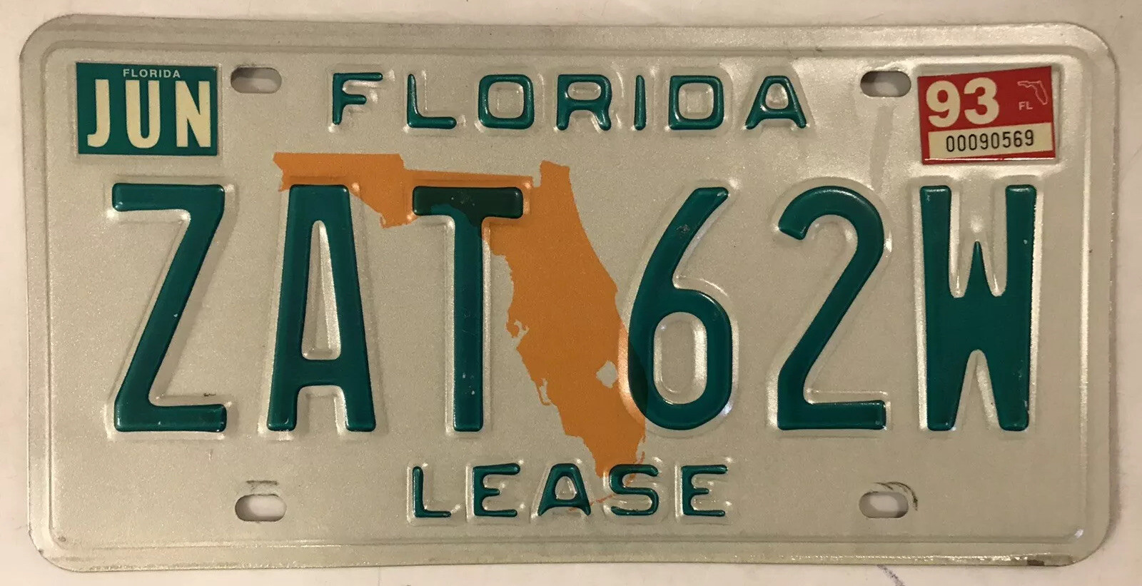 1993 RENTAL CAR license plate Rent Hire Lease ZAT Avis Alamo Hertz Sixt ...