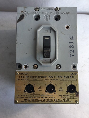 ETN2750 ITE Circuit Breaker AQB-A101 15A 3 Pole | eBay