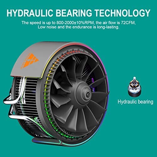 GOLDEN FIELD E04 CPU Cooling Fans, CPU Cooler, 120mm PWM Fan, for Intel ...