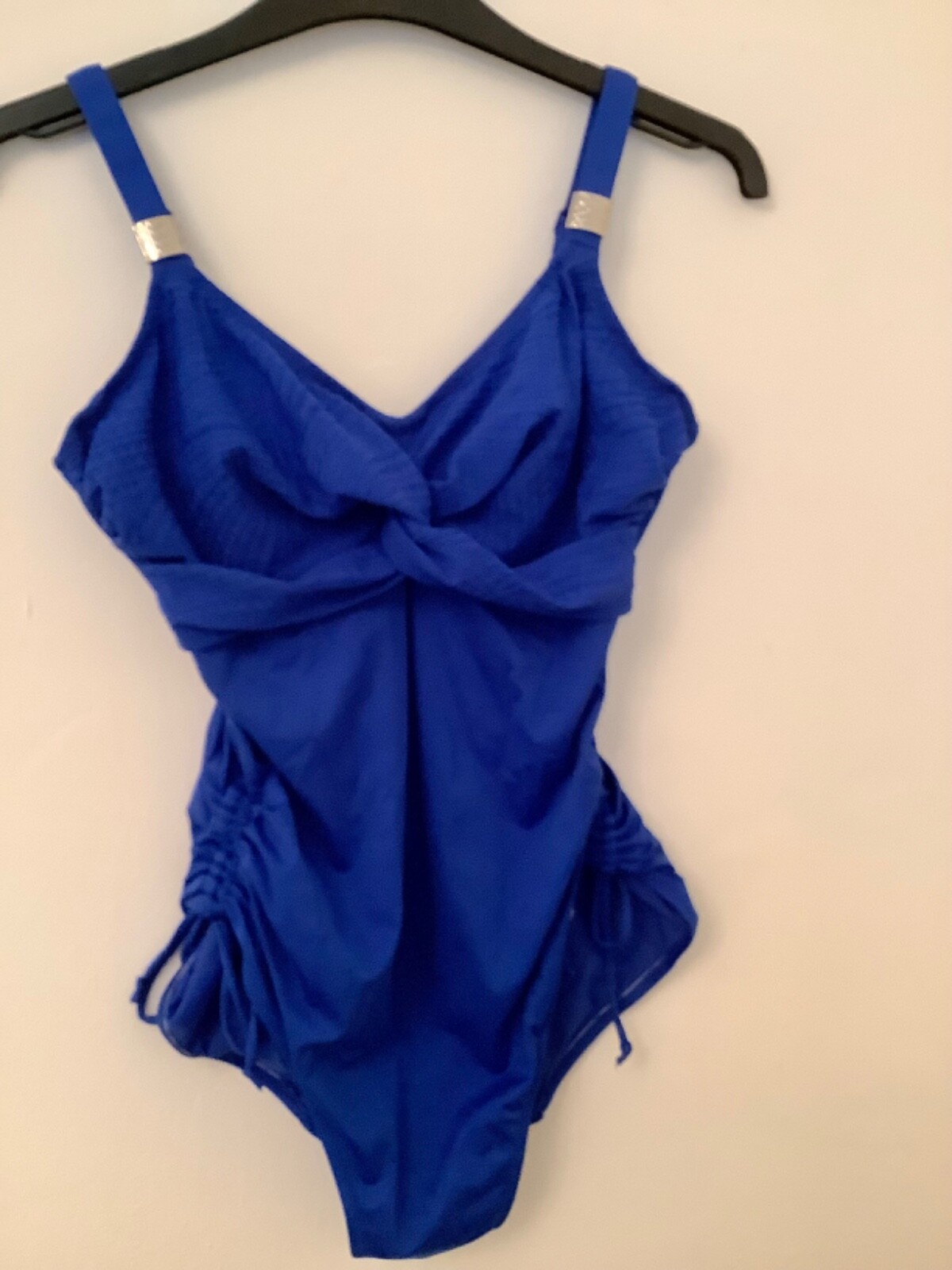 Marks And Spencer Blue Silver Swimsuit Size 32d Gem 7116
