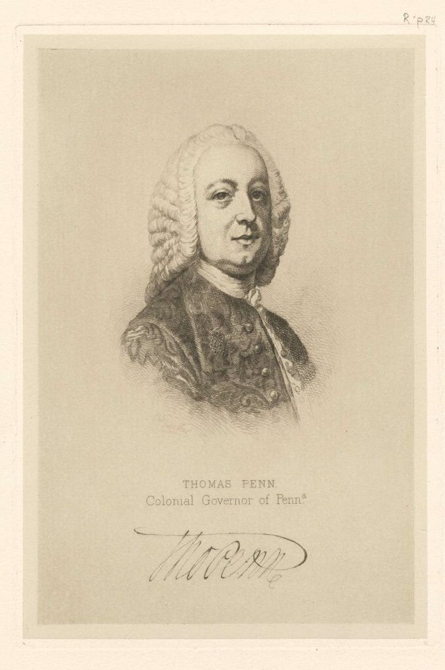 Thomas Penn [William Penn] signed Document | eBay